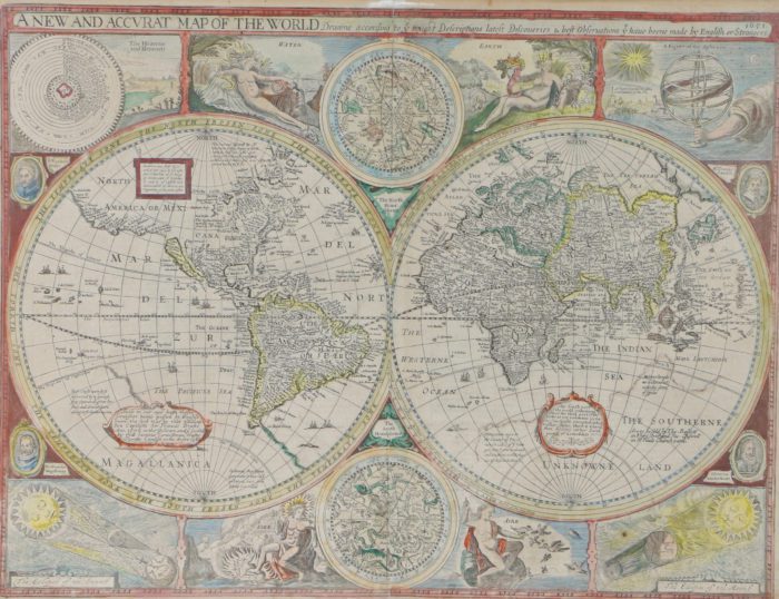 John Speed , A new and accurate Map of the World 1651 : Bishop & Miller ...